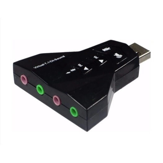 Adaptador Placa De Som Usb 7.1 Entrada P2 Fone E Microfone | Shopee Brasil