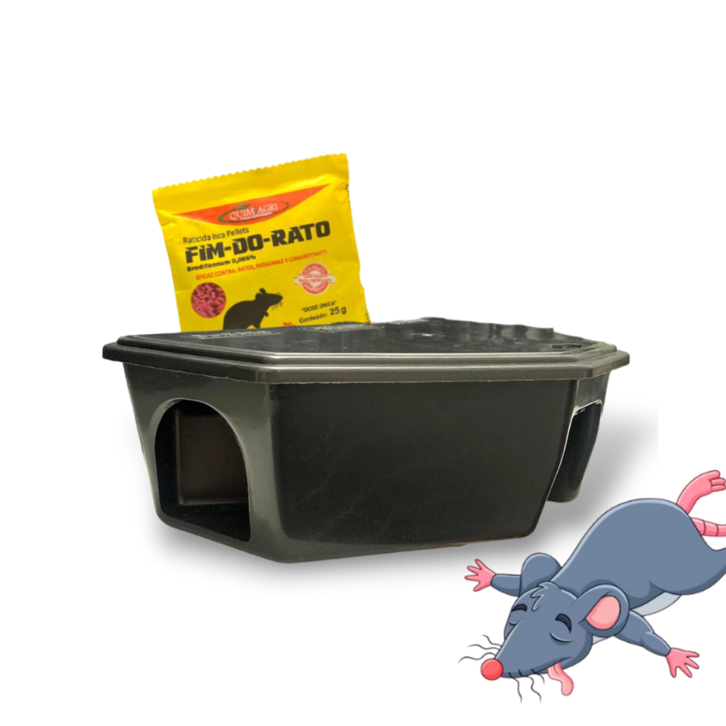 Porta Iscas Armadilha Contra Ratos Ratazanas Eficaz Para Eliminação de ...