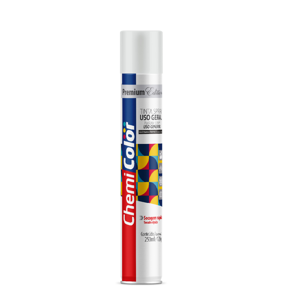 Tinta Spray uso geral - Fundo preparador cinza 250ml / Chemicolor | Shopee Brasil