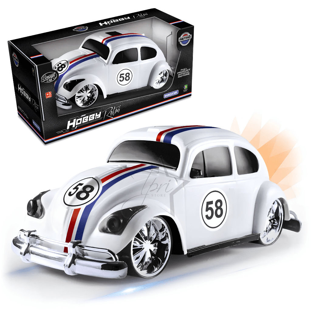 CARRINHO GRANDE INFANTIL HERBIE DE BRINQUEDO CARRO FUSCA RETRÔ CRIANÇA ...
