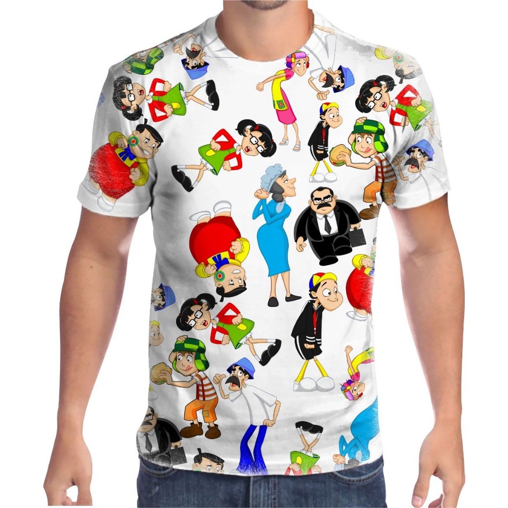 Camisa Camiseta Estampa Total Chaves Turma do Chaves CHV01 | Shopee Brasil
