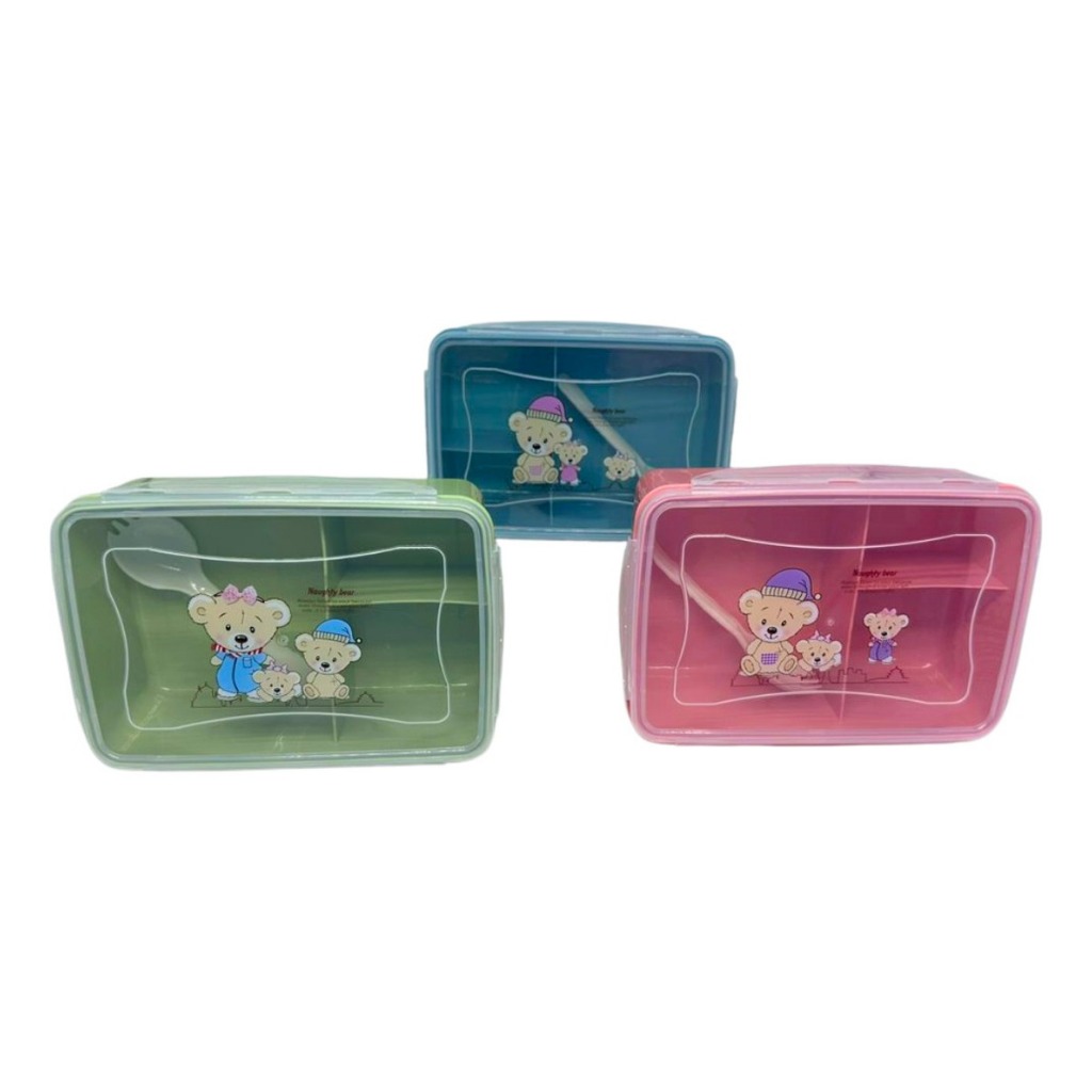Lancheira Plastica Infantil c/ Divisória e Trava Grande MB001 | Shopee ...