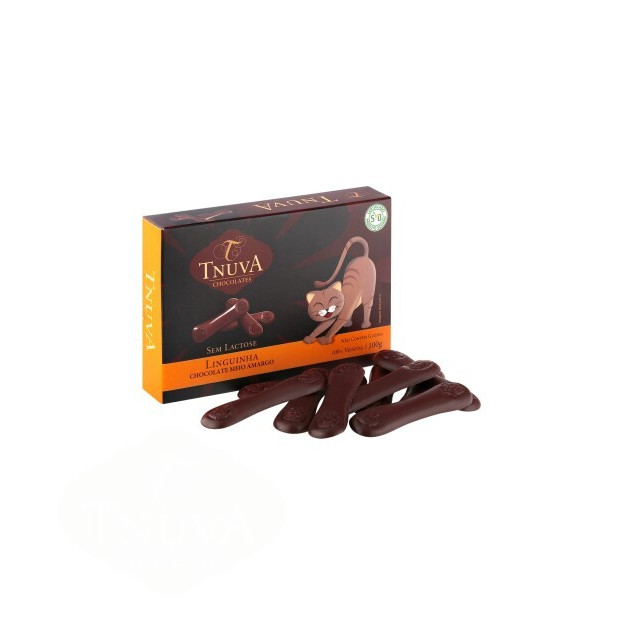 Chocolate Tnuva Lingua De Gato Meio Amargo 100g | Shopee Brasil