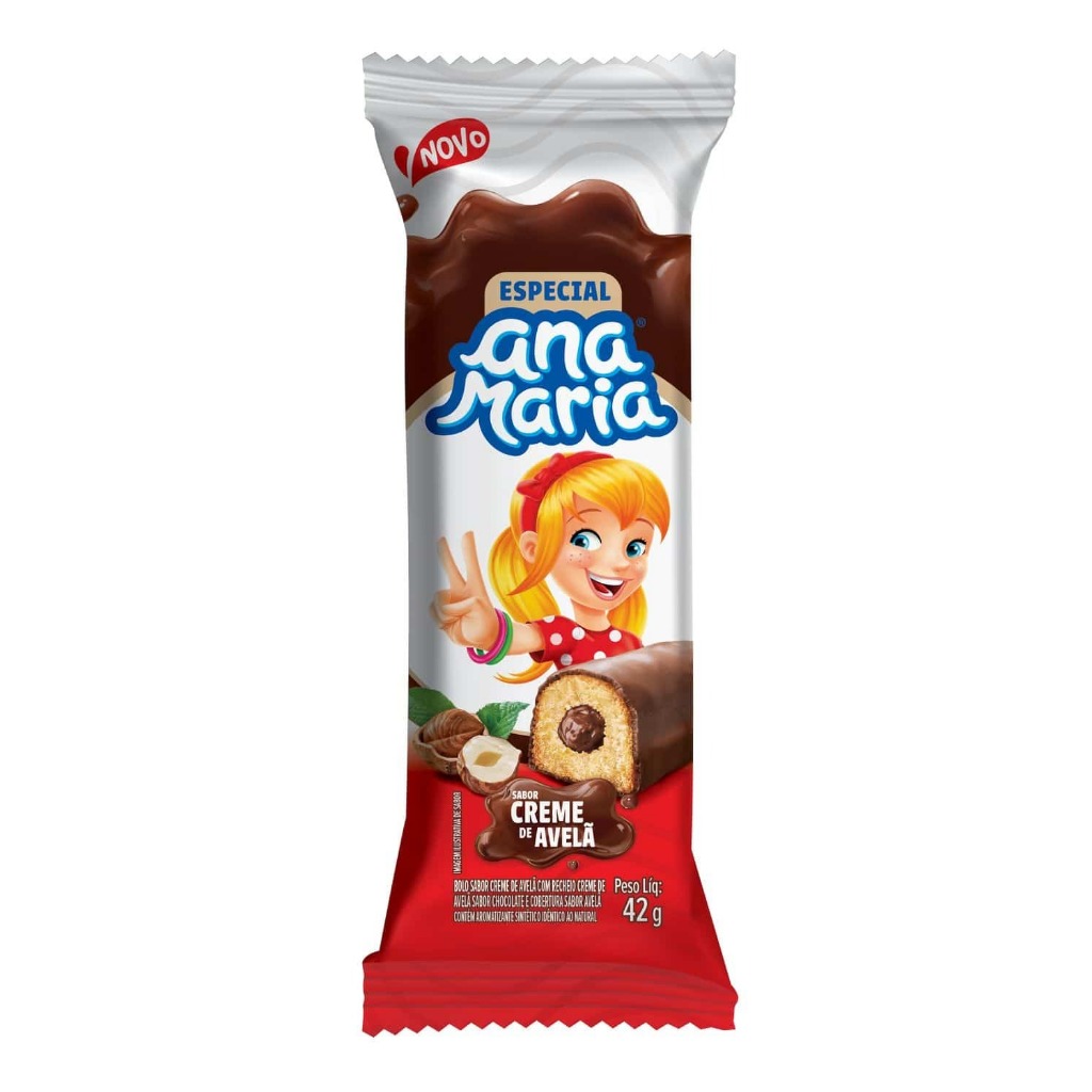 3 unidades Bolinho Ana Maria creme de avelã 42g | Shopee Brasil