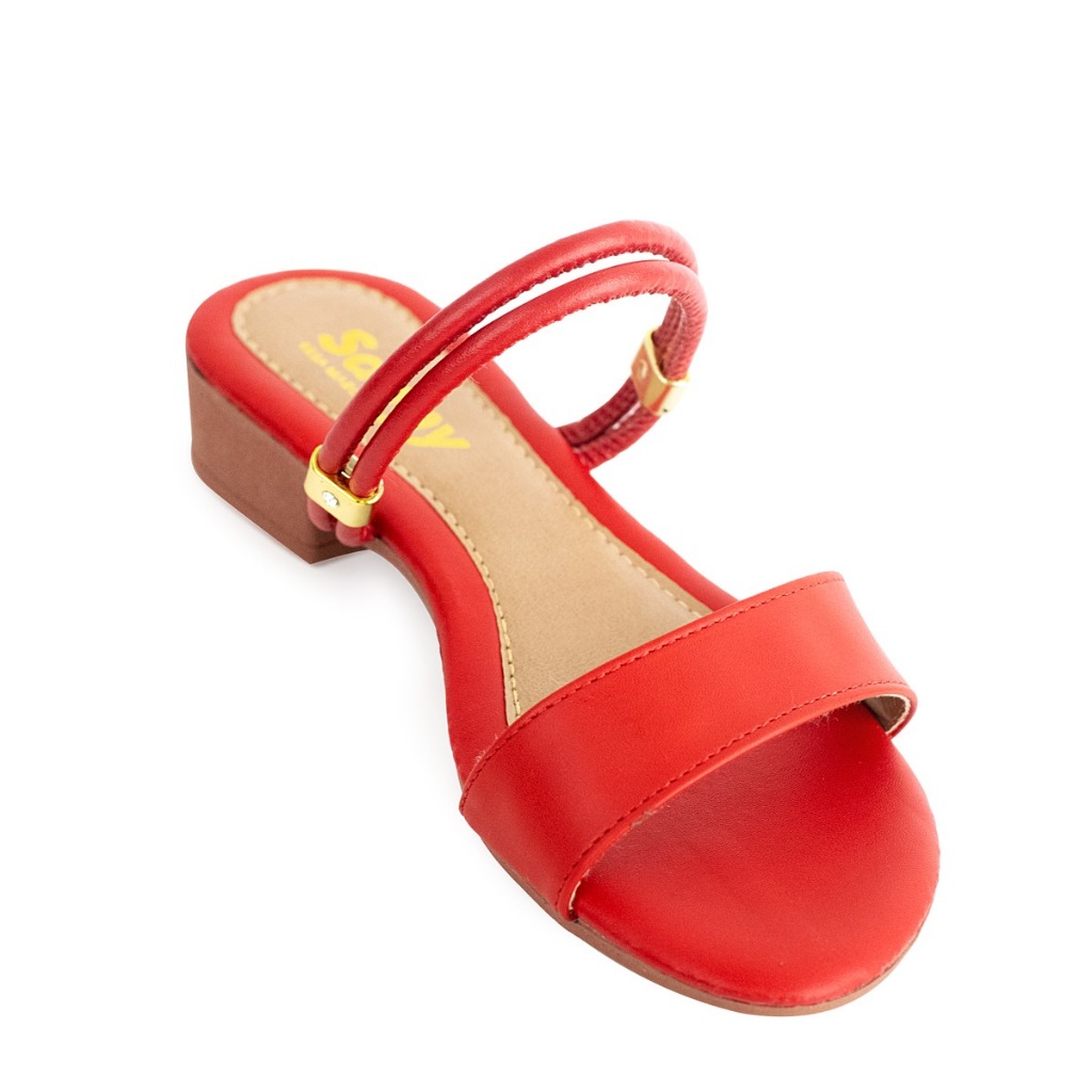 sandalia vermelha salto Bloco Feminina | Shopee Brasil