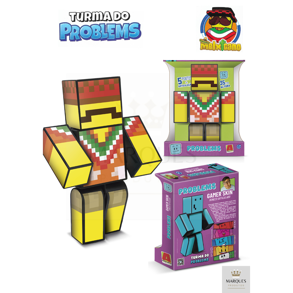 Boneco Melxicano 35 cm Turma do Problems Minecraft | Shopee Brasil