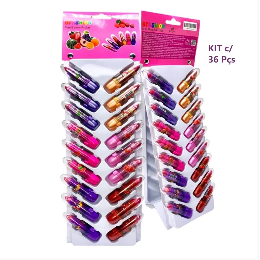 Kit 36 Batom Infantil Criança lembrancinha aniversário Promoção ...