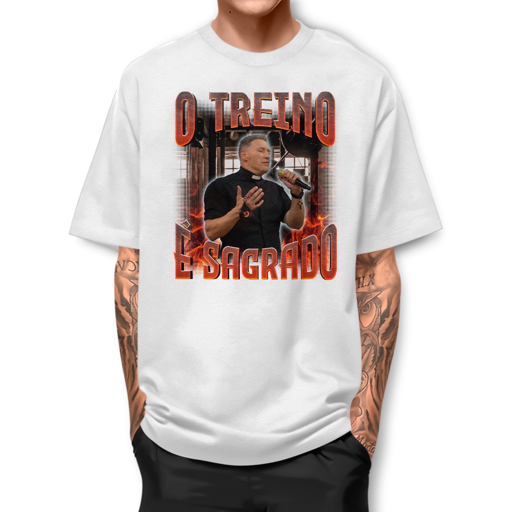 Camiseta Basica Treino Sagrado Rossi 100% Algodao Manga Curta JPF ...