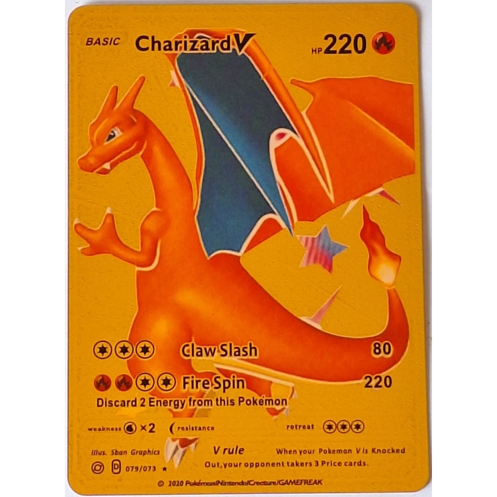 Cards Charizard Pokemon edição de colecionador com fino relevo nas ...
