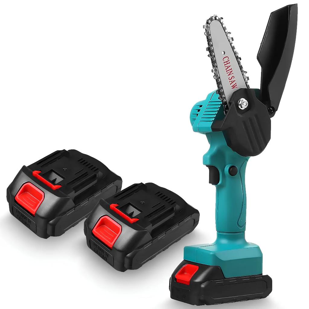 Mini-Serra Elétrica Motosserra 4 Polegadas 6 Polegadas 21v 2 Baterias ...