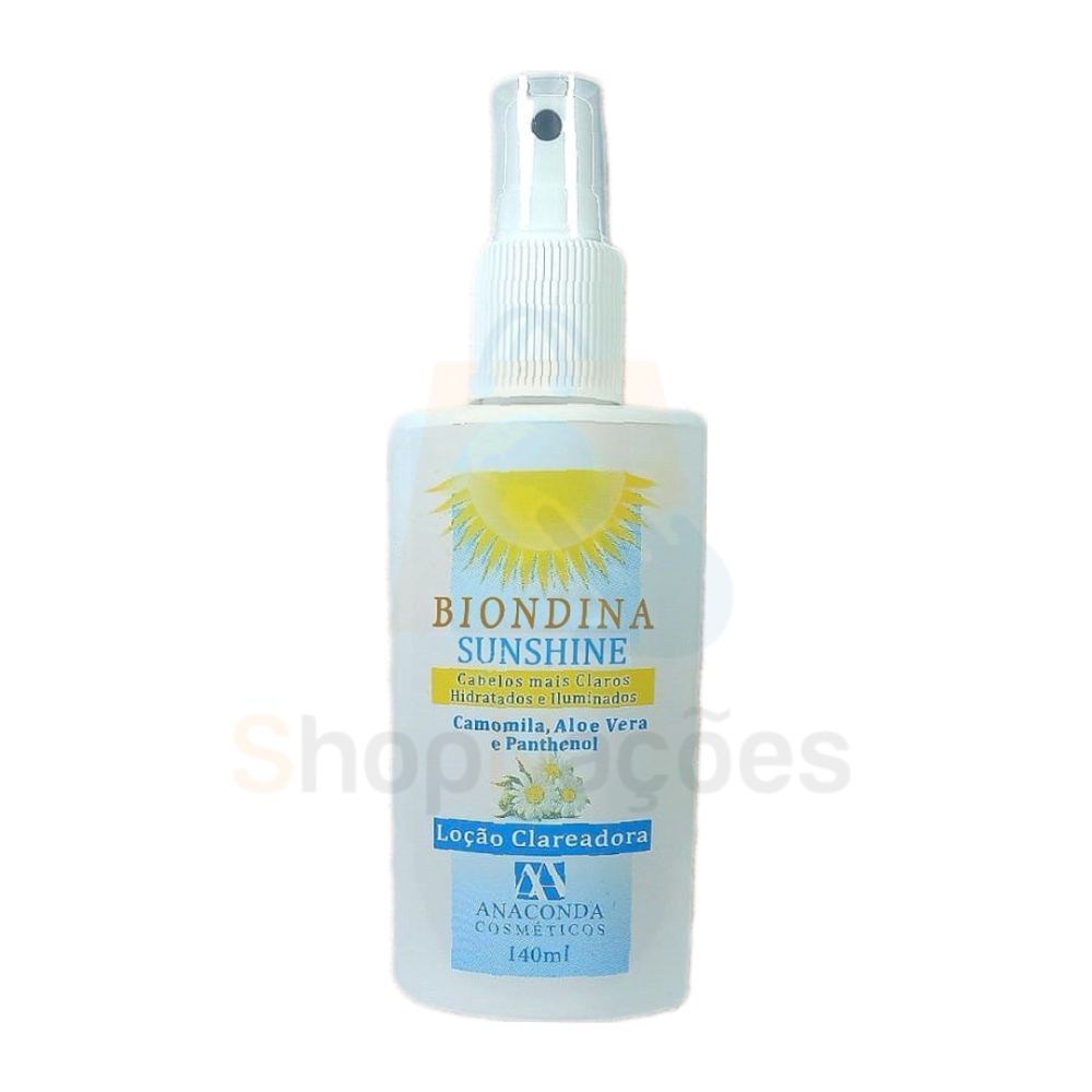 Loção Clareadora Capilar Biondina SUNSHINE Spray com Camomila, Aloe ...