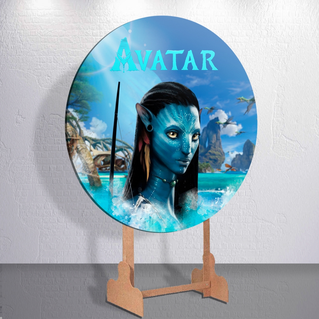 Painel Festa Infantil Decoração Tema Avatar Azul Alienigena Trio ...