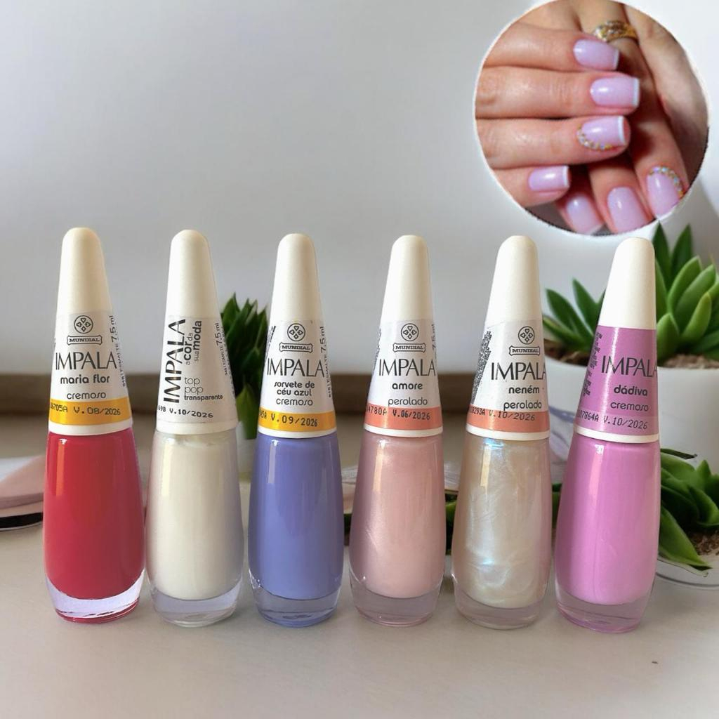 Esmalte Impala 7,5 ml Diversas Cores Cremoso/Cintilante/Perolado Top ...