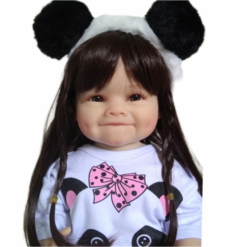 Boneca Bebê Reborn Realista Princesa Betina Sofia Panda Pandinha Ursinho | Shopee Brasil