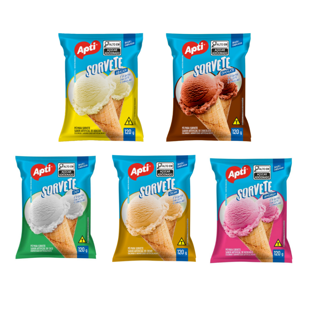Kit com 2 Pó para preparo de Sorvete Apti 120g | Shopee Brasil