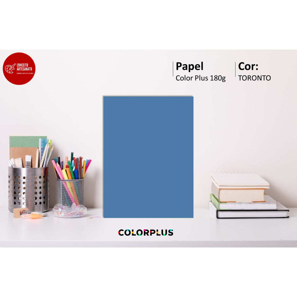Papel Color Plus 180g - A4 - 50 folhas | Shopee Brasil