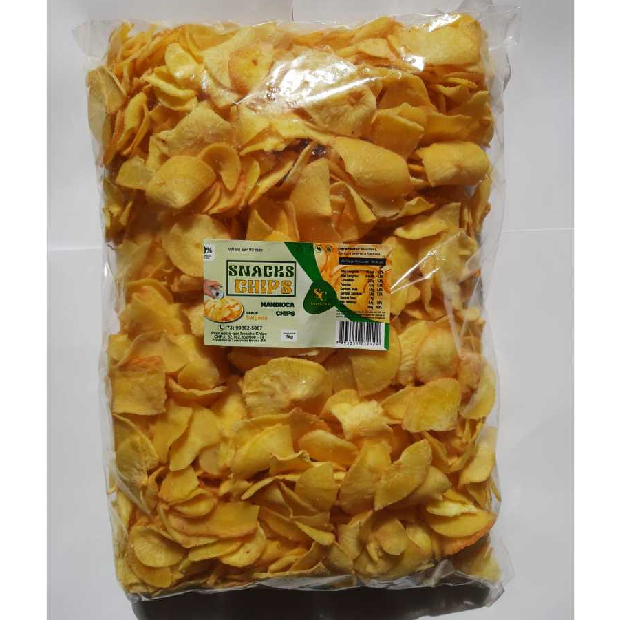 Mandioca (Aipim) Chips Salgada 1kg | Shopee Brasil