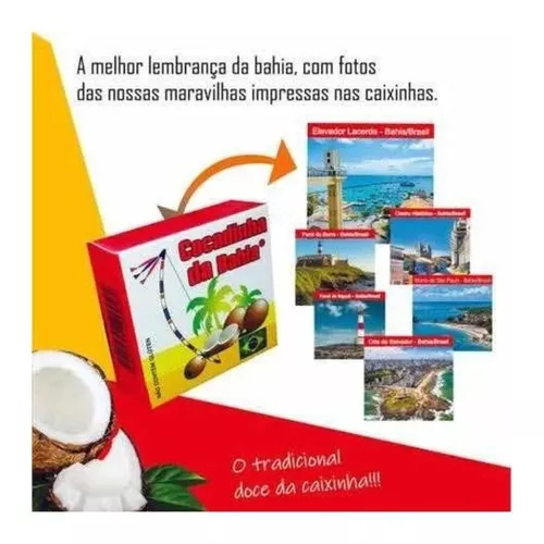 Cocadinha da Bahia Original Doce na Caixinha 12 e 25 Unidades A Melhor ...