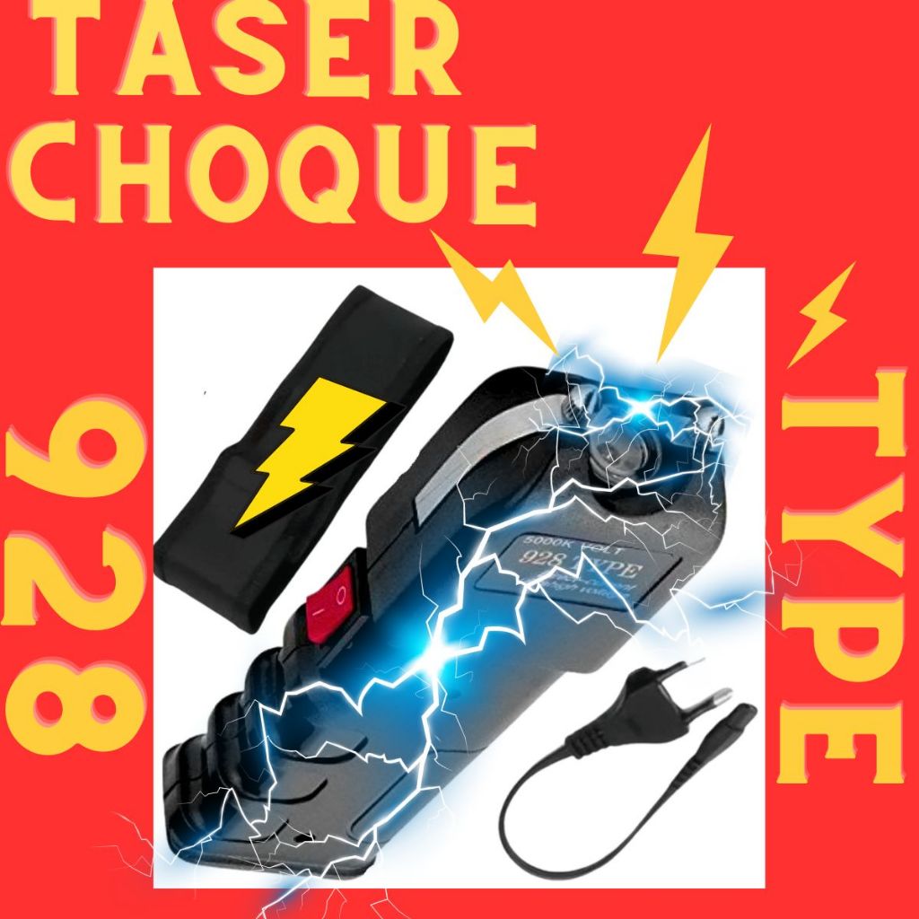 Lanterna Taser dz 928 type Defesa Lanterna Choqu.e tática recarregável ...