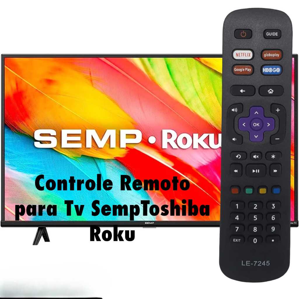 Controle Remoto Para Tv Semp Toshiba Roku Smart 4k Netflix Youtube ...