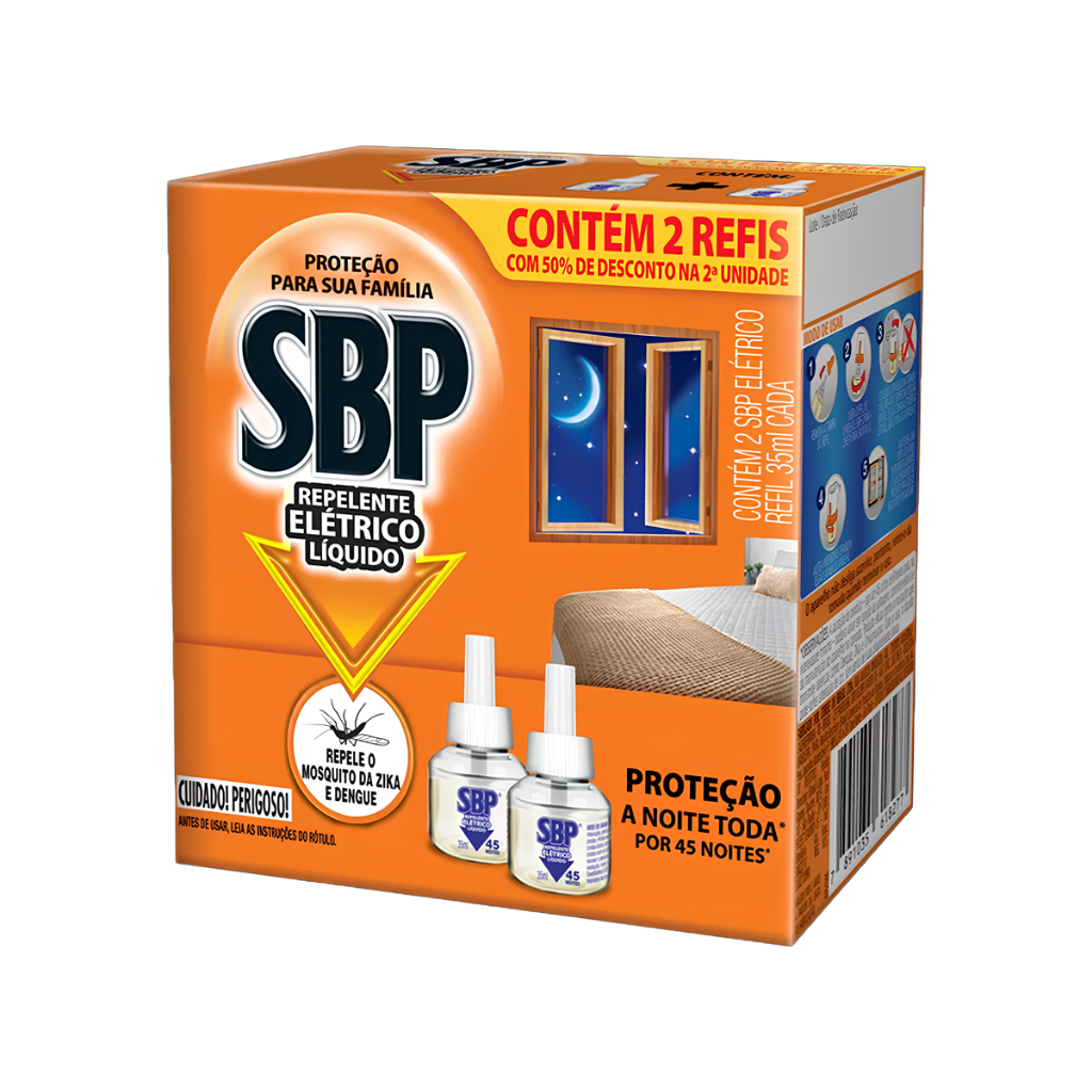 Refil Repelente Mata Dengue Elétrico SBP 2 Unidades 35ml | Shopee Brasil