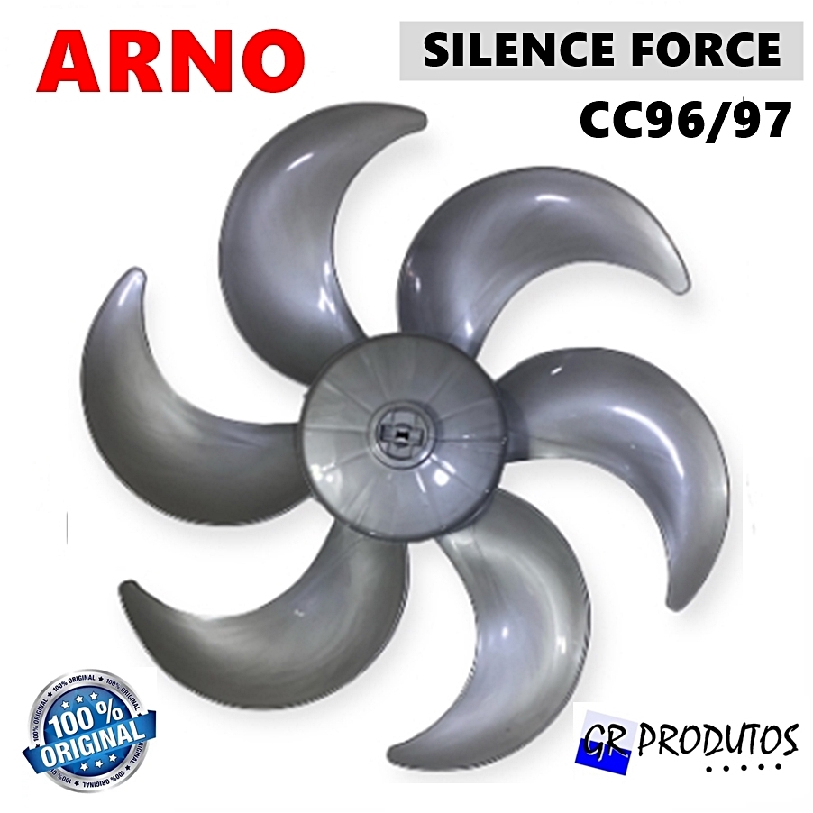 Helice C/ Trava Circulador Arno Silence Force Cc96 / 97 40cm Cinza | Shopee Brasil