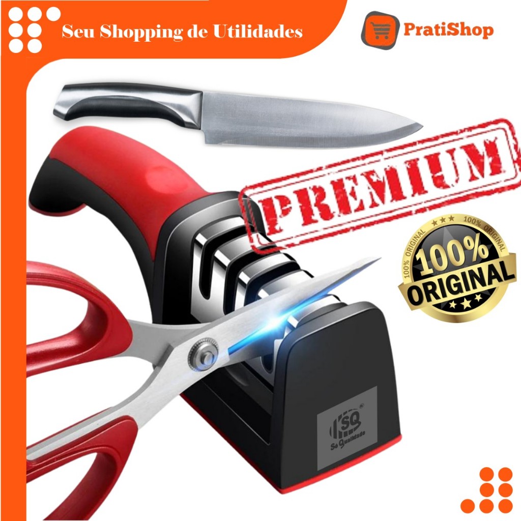Amolador Afiador De Facas Em Aço Inox Profissional 4 In 1 e 3 In 1 ...