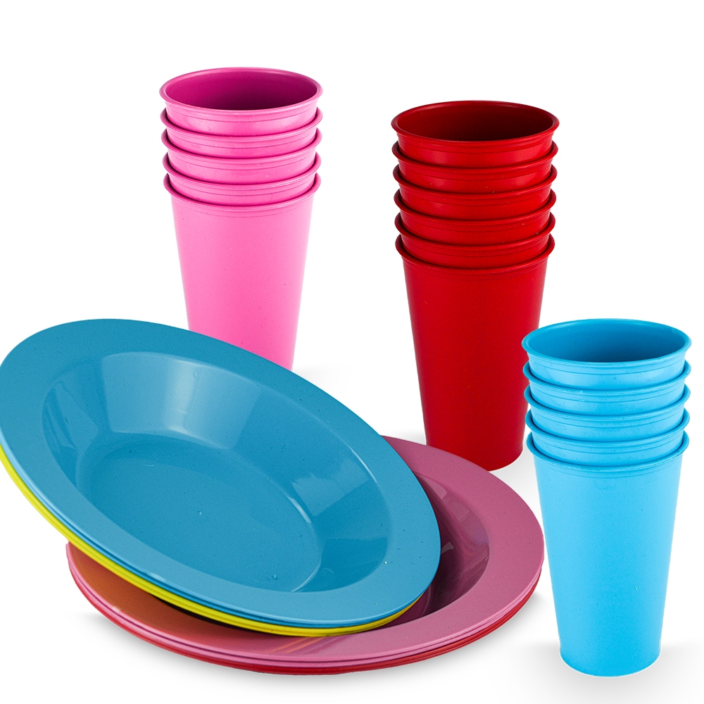 Kit Merenda Escolar 5 copos+5 pratos. | Shopee Brasil