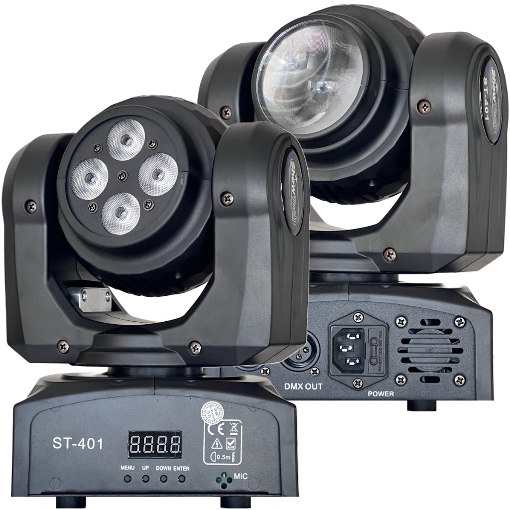 Kit 2 Moving Head Led Beam Wash Colorido 60w Rgbw Duas Faces Dmx Sensor ...