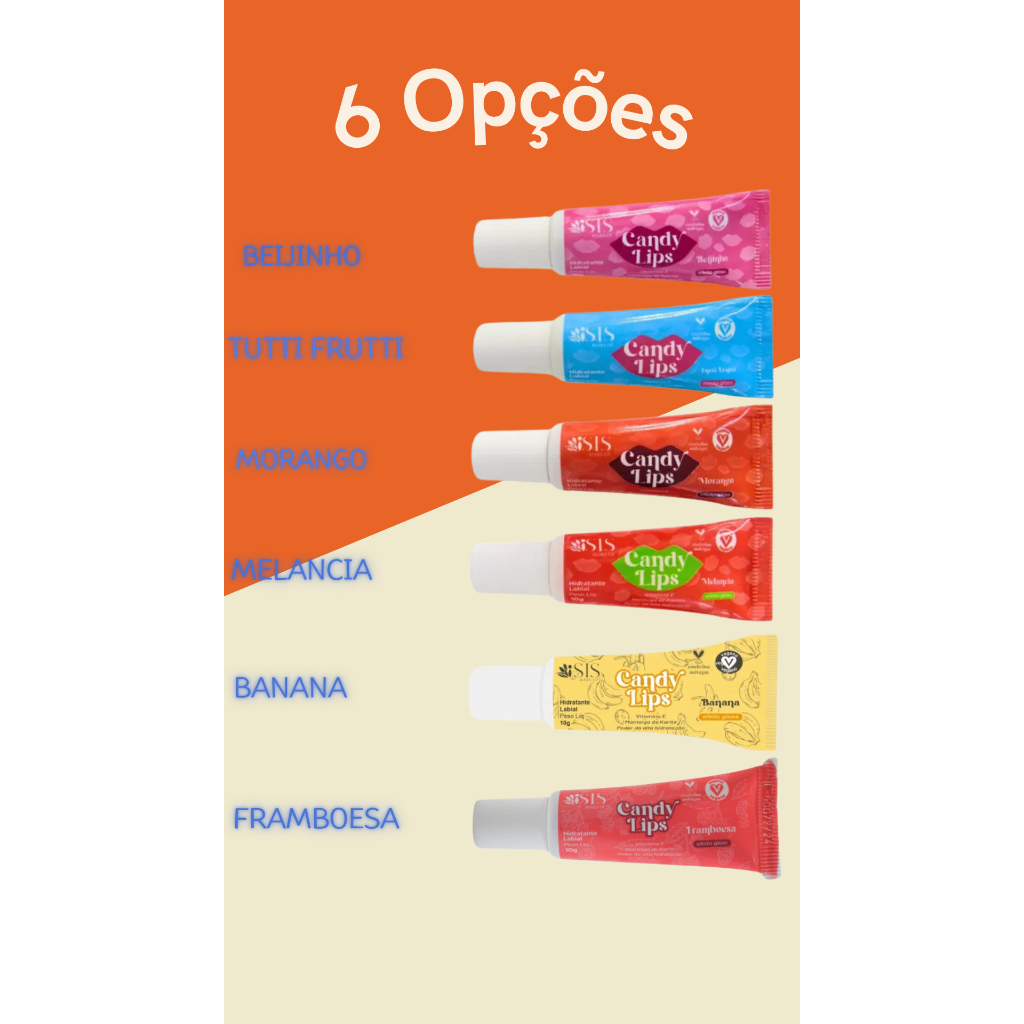 Gloss Batom Hidratante Labial Carmed Candy Lips Isis Makeup | Shopee Brasil