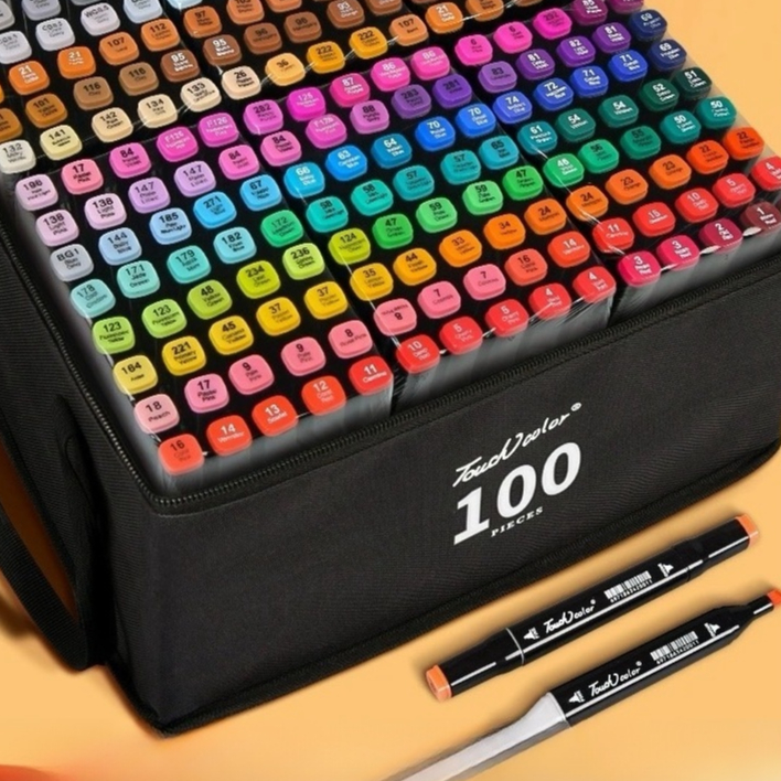 12/24/36/48/60/80/100 Cores touch marker Caneta Marcadora Com Ponta Dupla/Pintura De Arte ...