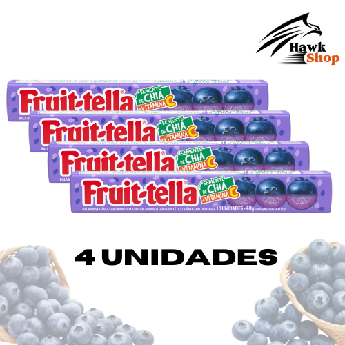 Kit 4 unidades Bala Fruittella Mentos Blueberry com Chia I 40g | Shopee ...