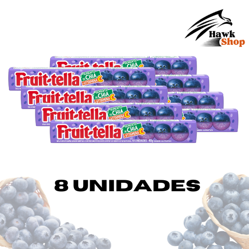 Kit 8 unidades Bala Fruittella Mentos Blueberry com Chia I 40g | Shopee Brasil