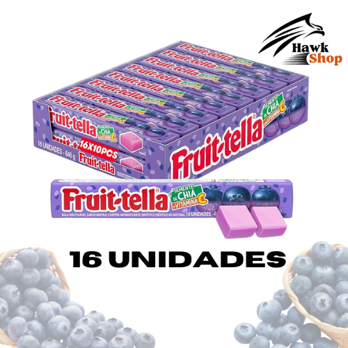 Kit 16 unidades Bala Fruittella Mentos Blueberry com Chia I 40g ...