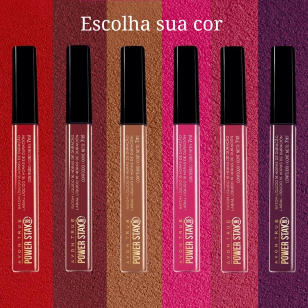 Batom Liquido Longa Duração Power Stay Avon - 16 Horas de Duração ...