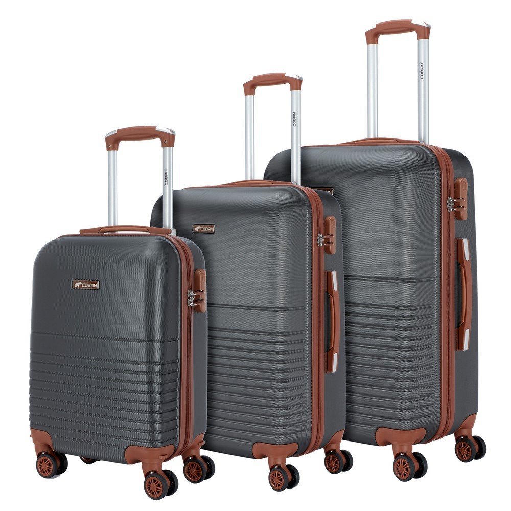 Kit 3 Malas de Viagem Grande Bordo com Rodas 360° Abs Resistente ...