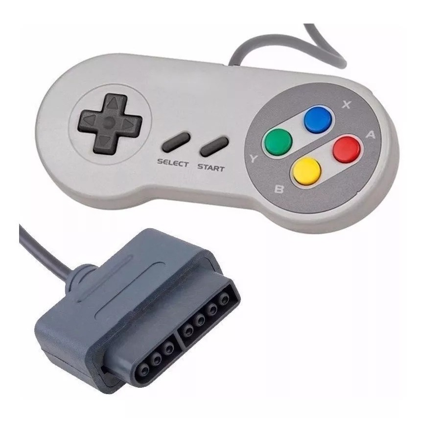 Controle Super Nintendo Game Pad Players Com Caixa Cor Branco | Shopee ...