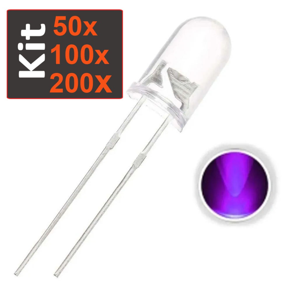 LED UV 5mm Transparente Ultravioleta | Shopee Brasil