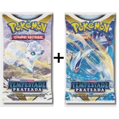 2x Booster avulso Cartas Pokémon TCG espada e escudo Tempestade Prateada Lugia Original ...