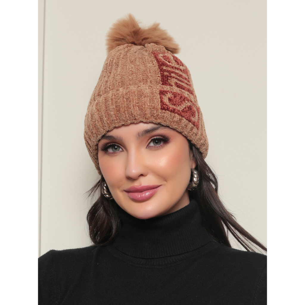 Touca Feminina de inverno Gorro Toca de frio Tendencia Smile 2024 ...