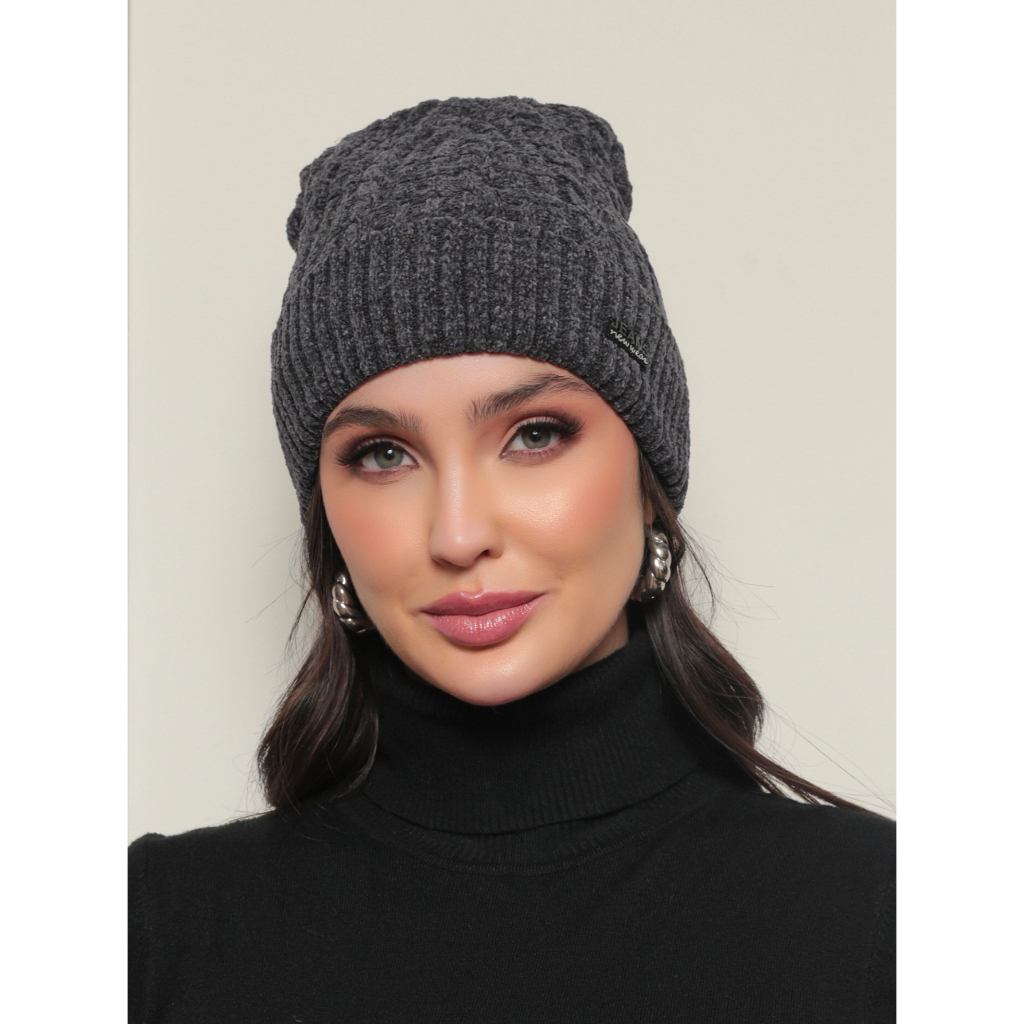 Touca Feminina de inverno Gorro Estilosa Toca de frio Tendencia 2024 ...
