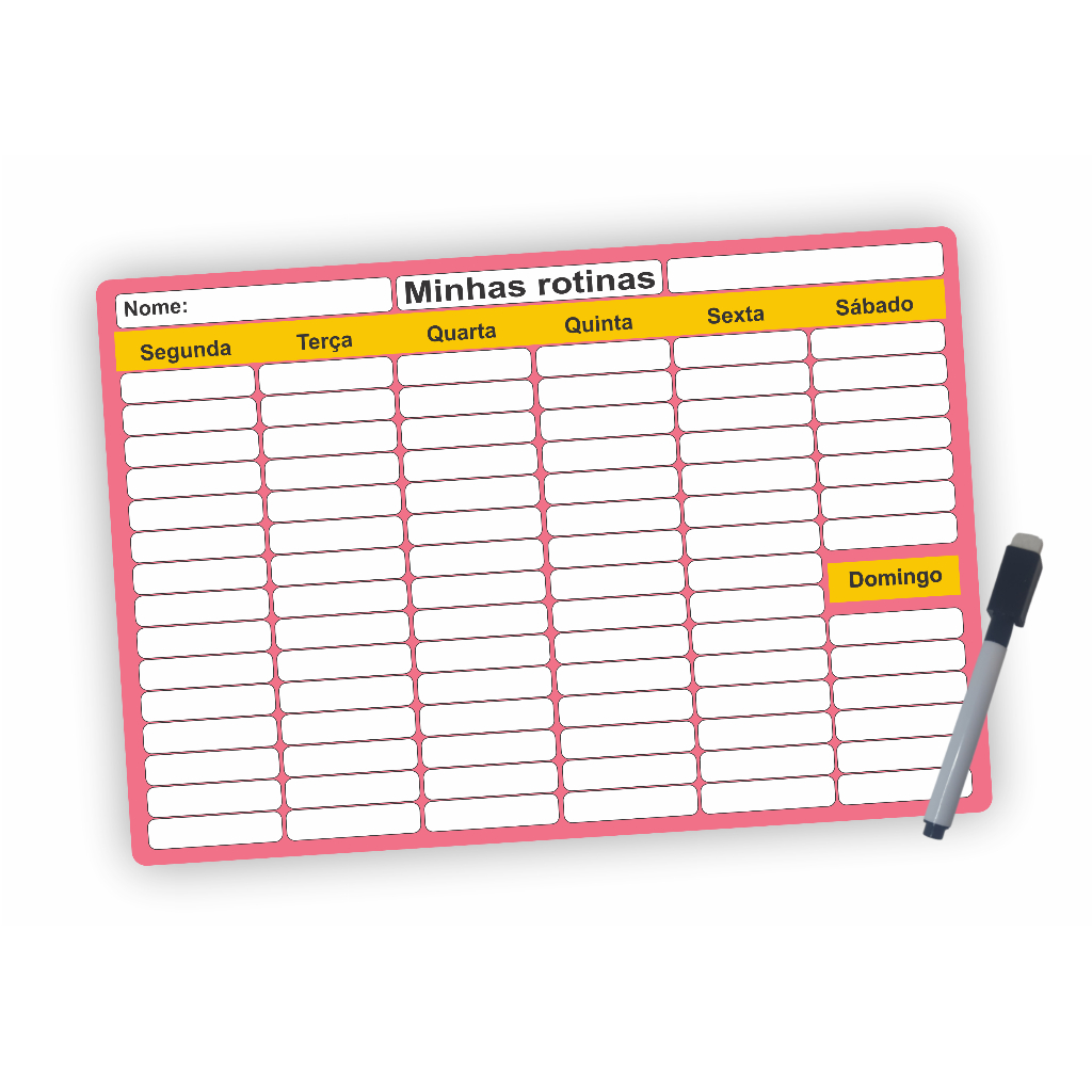 Quadro Magnético Minha Rotina Infantil Planner de Incentivo Educativo ...