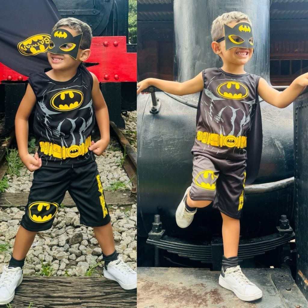 Roupa Menino Fantasia Batman | Shopee Brasil