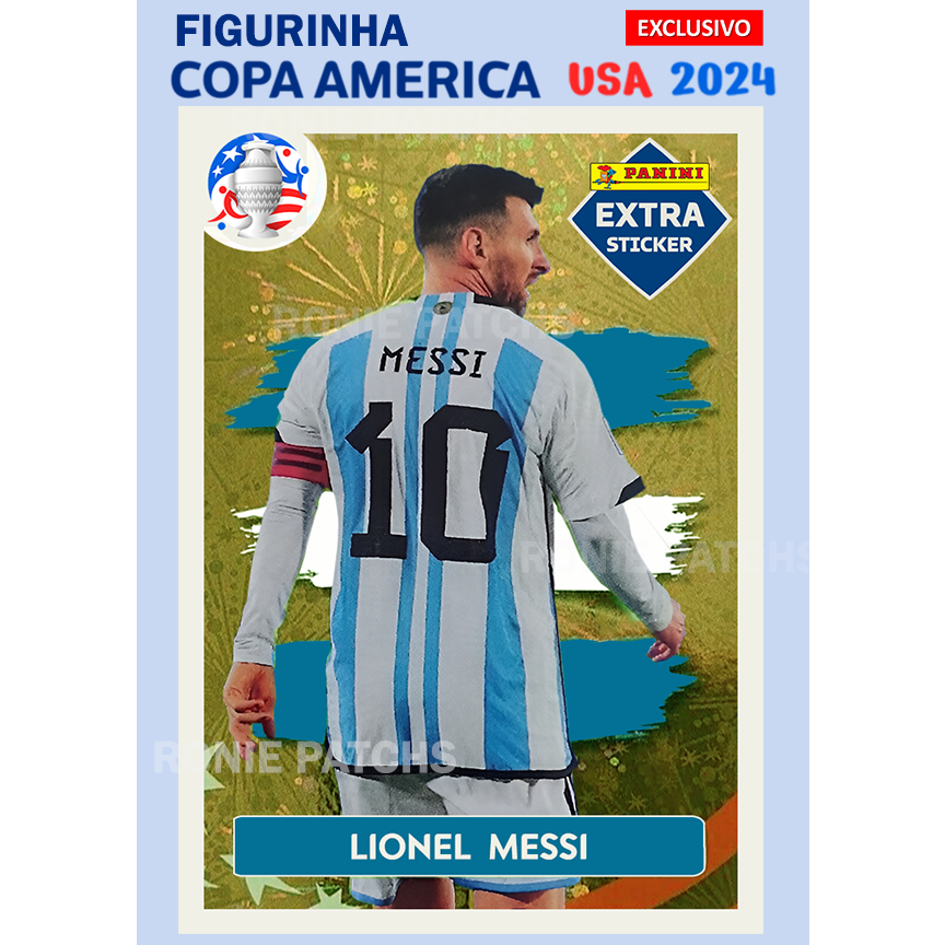 Figurinha Copa América 2024 EXTRA GOLD LIONEL MESSI | Shopee Brasil