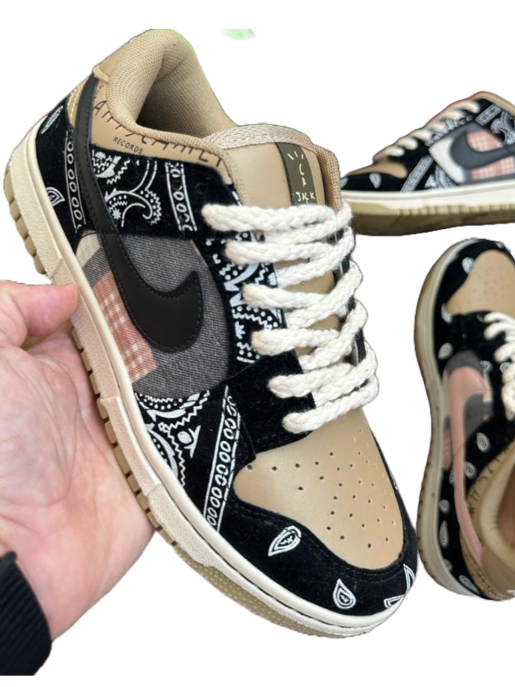 Tênis Travis Scott Esportivo Casual Masculino E Feminino 2 Cadarços ...