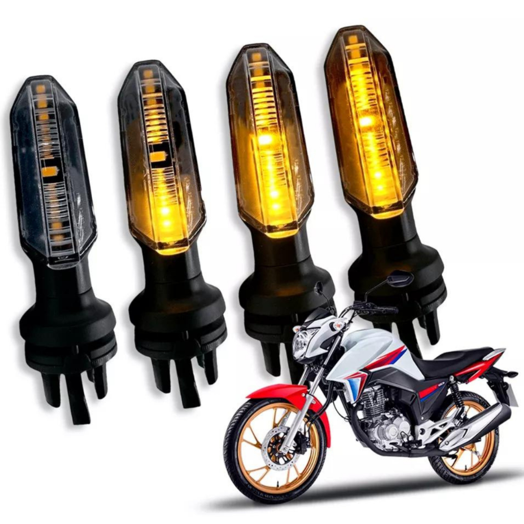 Kit 2 Pisca Seta Moto Led Esportiva Par Cb 300 Xre Fazer Cbx 250 Titan ...