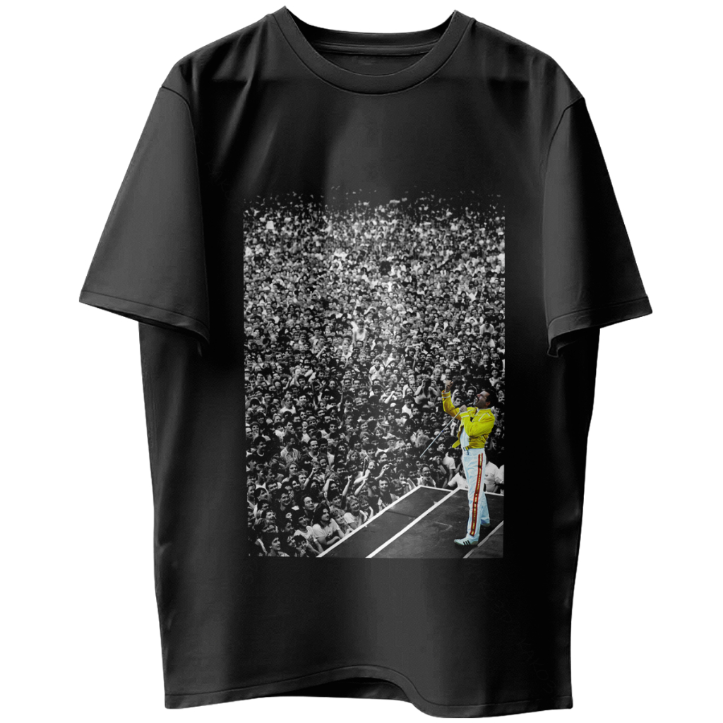 Camiseta Unissex Queen Freddie Mercury vs Crowd Qe13 | Shopee Brasil