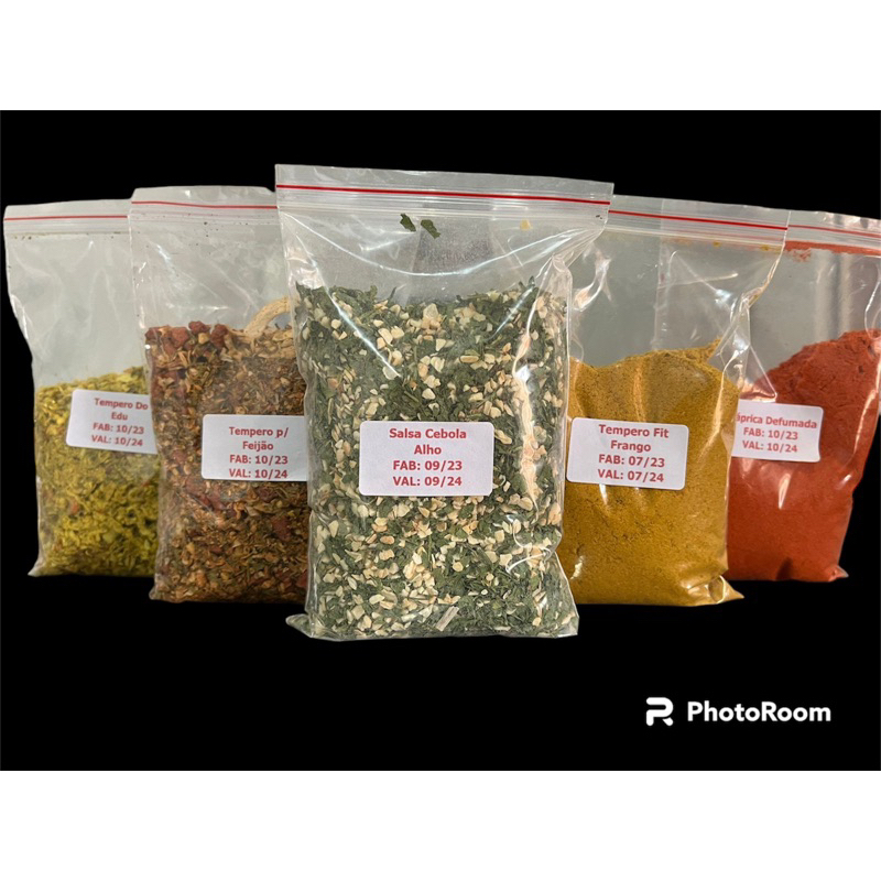 kit 21 Pacotes c/ 100g Cada , Temperos Diversos na Descrição | Shopee ...