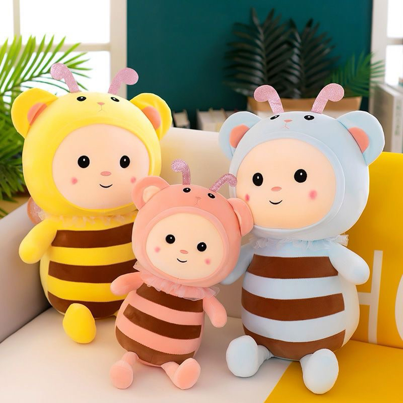 Abelhinha fofa 23CM 35CM brinquedo de pelúcia de alta qualidade modelo novo fofo macio 小蜜蜂玩偶 ...
