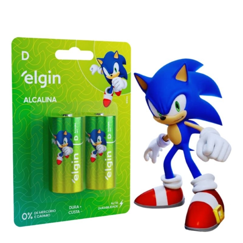 02 Pilhas D Grande Lr20 1,5v Alcalina Elgin 1 Cartela | Shopee Brasil